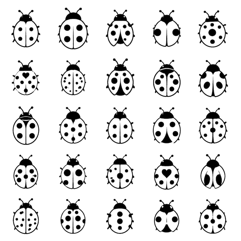 Ladybug Outline - Etsy