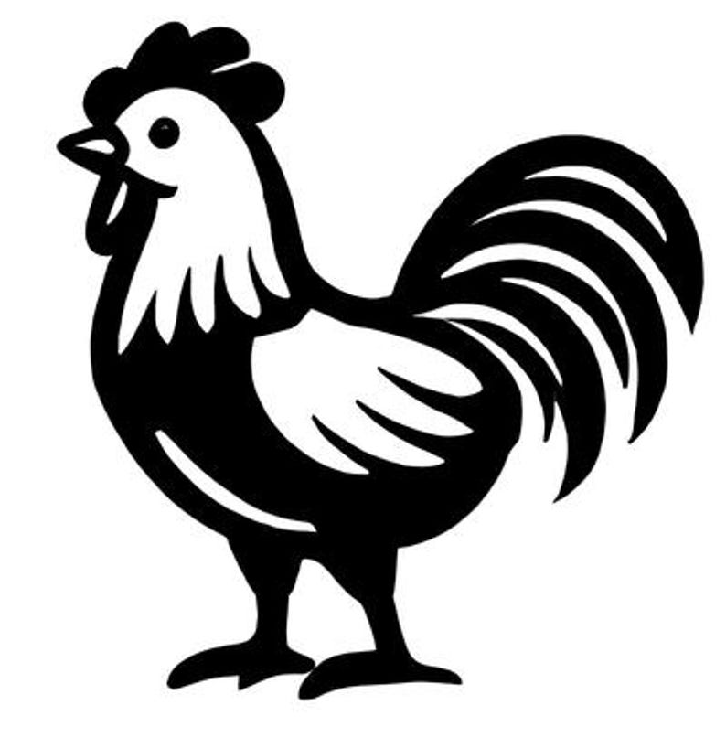 Chicken SVG Icons Bundle – 25 Unique Black Outline Chicken Icons, Bold ...