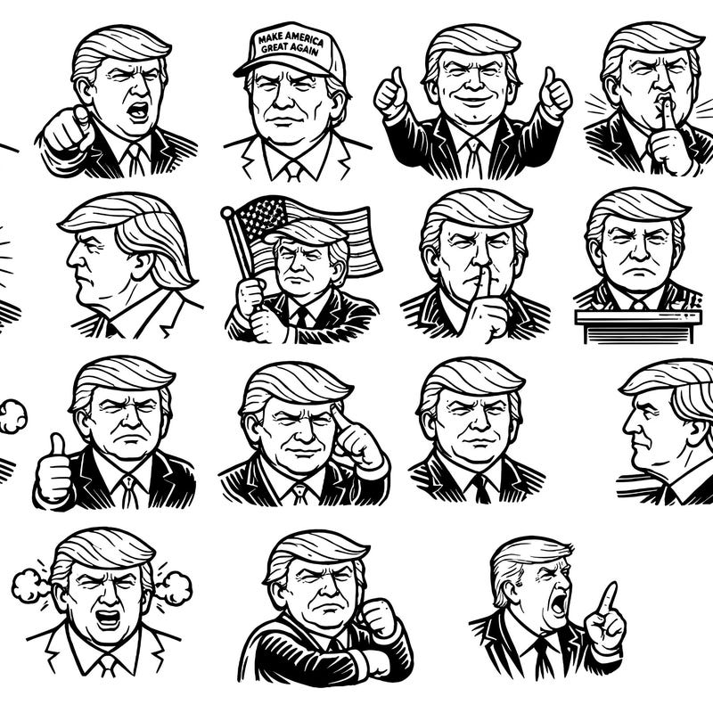 Trump Silhouette - Etsy