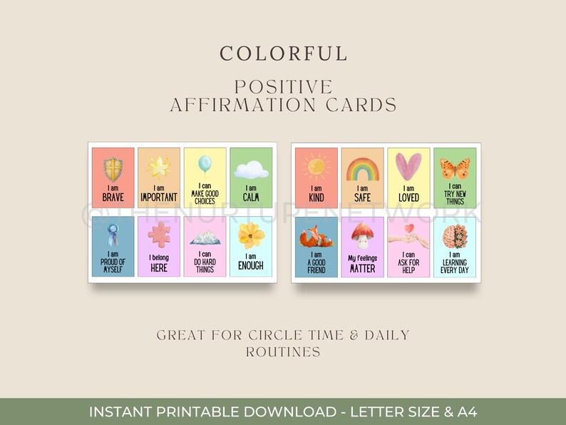 Positive Affirmations for Kids Printable | Social Emotional Learning ...
