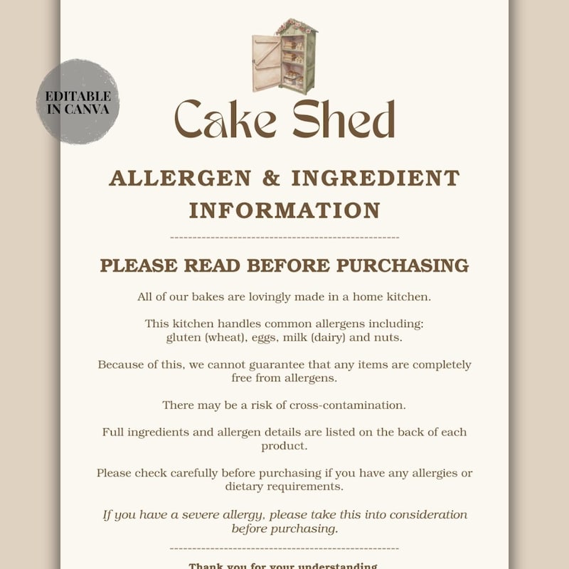 Bakery Leaflet Template - Etsy UK
