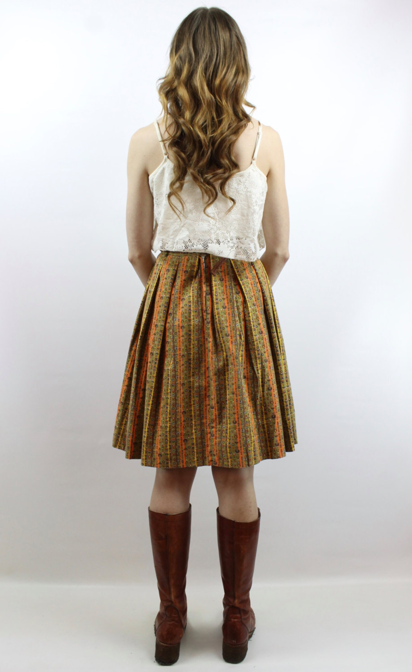 High Waisted Skirt 1970s Skirt 70s Skirt Hippie Skirt Floral - Etsy