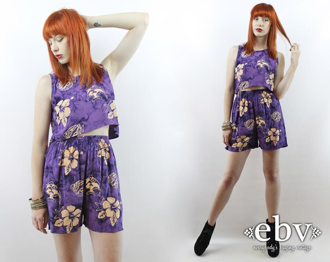 Two Piece Set Two Piece Outfit Separates High Waisted Shorts Matching ...