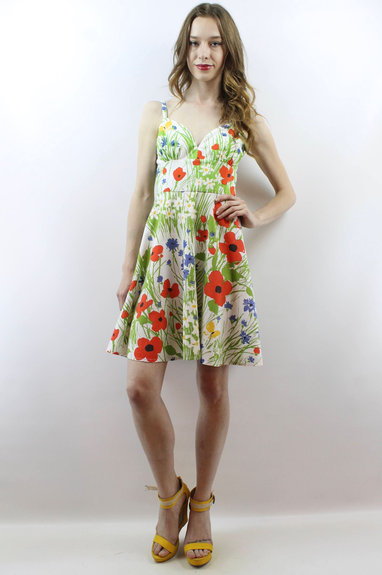 Vintage Sundress 1970s Sundress 70s Sundress Poppies Dress - Etsy