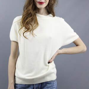Cream Minimal Sweater Soft Sweater Mock Neck Sweater Minimalist Sweater ...