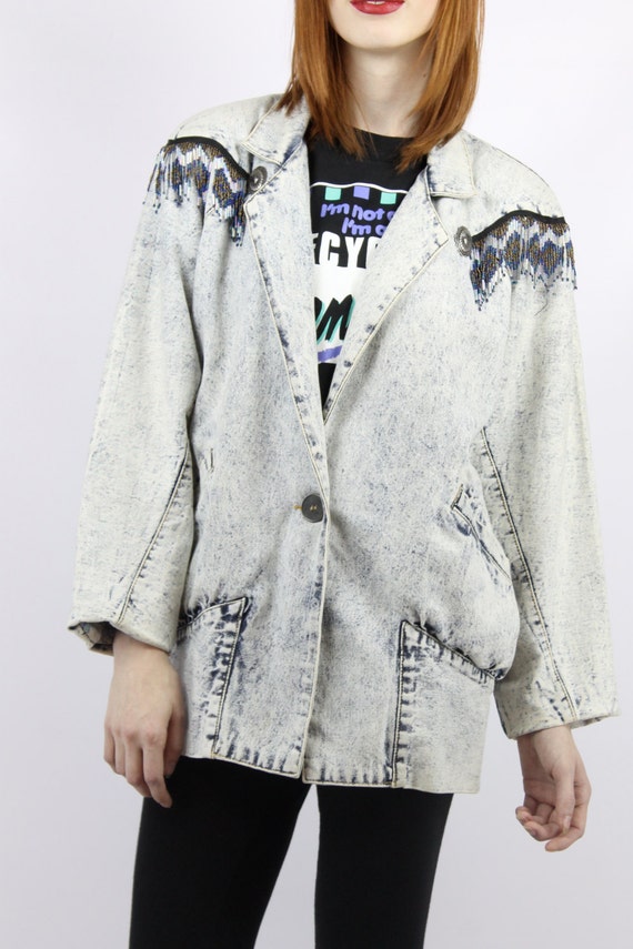 Acid Wash Jacket 1980s Jacket 80s Jacket 80s Denim Ja… - Gem