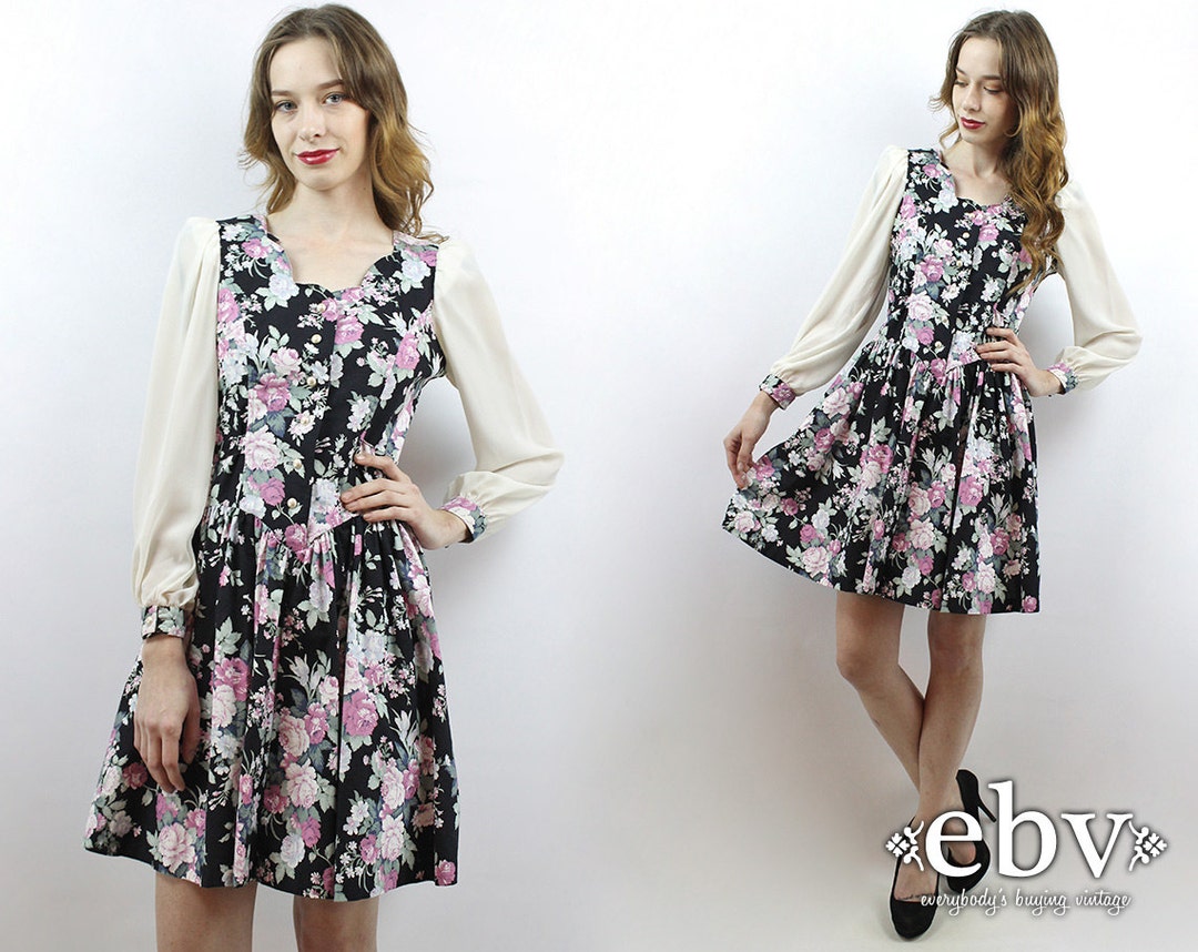 90s Floral Dress 90s Party Dress 90s Dress 1990s Dress 90s Mini Dress ...