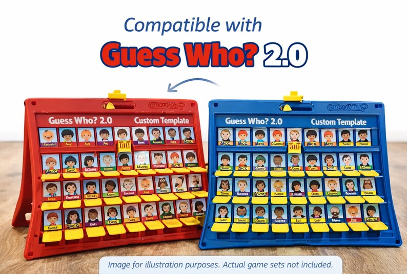 Guess Who Template | Custom Guess Who 2.0 | Canva Template | Guess Who ...