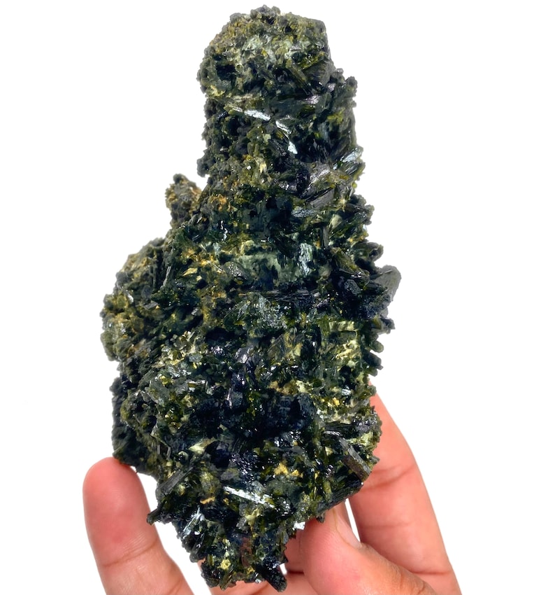 338 Gram Unique Large Collection Piece! Natural Sparkly Green EPIDOTE ...
