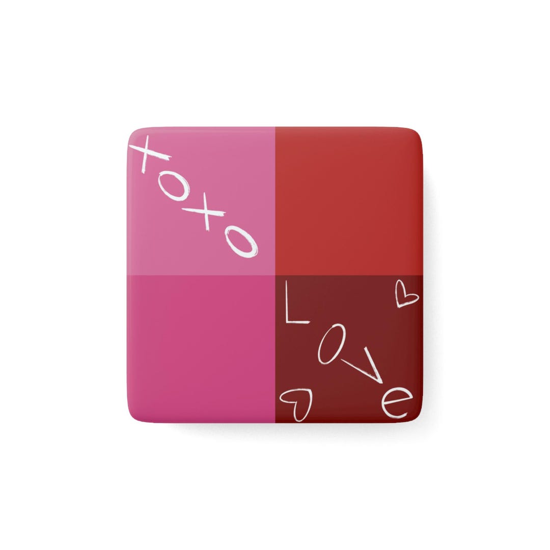 XOXO Love Block Porcelain Magnet - Etsy