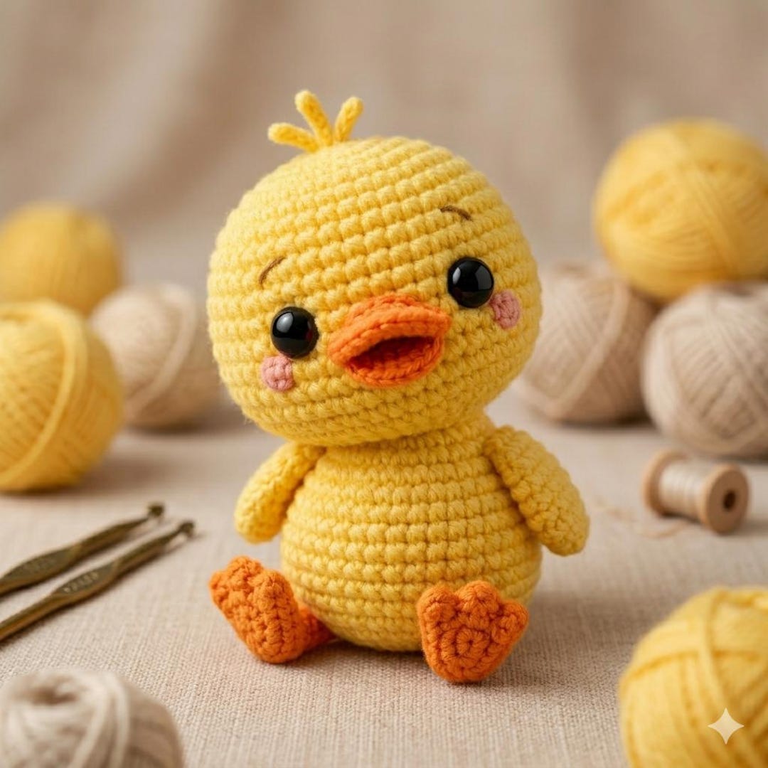 Duck Crochet Pattern PDF – Amigurumi Duckling Tutorial With Step-by ...