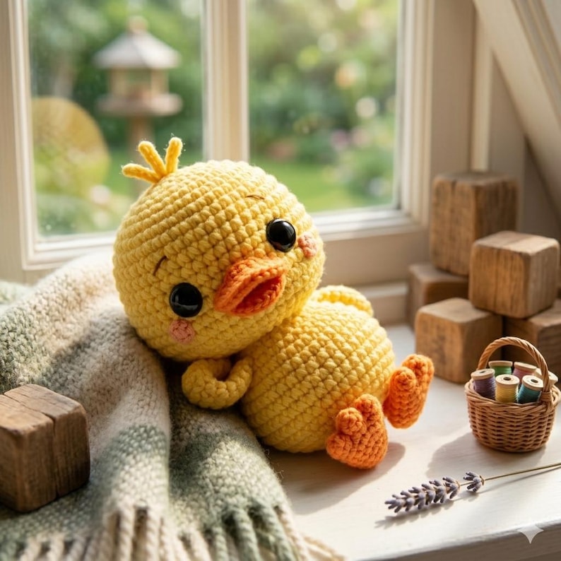 Duck Crochet Pattern PDF – Amigurumi Duckling Tutorial With Step-by ...