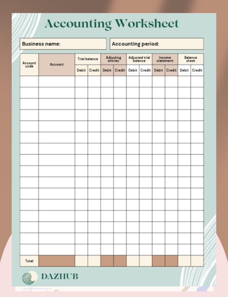 Printable Accounting Ledger Sheets: Small Business General Ledger ...