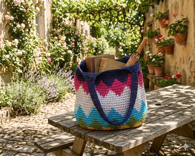 Easy Summer Crochet Tote Bag Pattern PDF Tutorial, Beginner DIY ...
