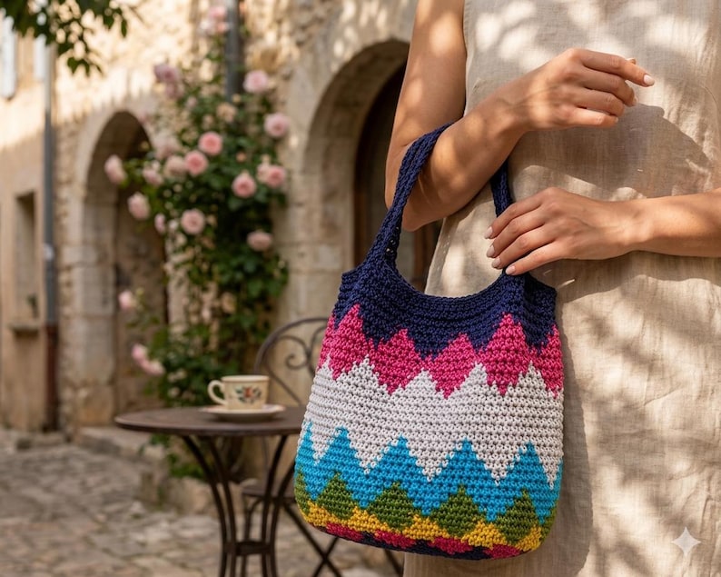 Easy Summer Crochet Tote Bag Pattern PDF Tutorial, Beginner DIY ...