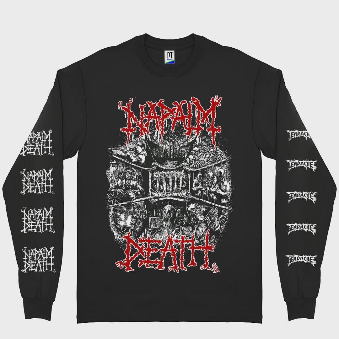 Napalm Death - Coded Smears | Hand Screen Printed T-shirt | Unisex ...