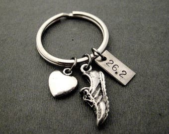 CUSTOM Personalized Key Chain / Bag Tag with Hand Hammered | Etsy