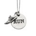 Cross Country Run Cross Country Running Necklace on Gunmetal Chain ...