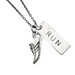 RUN TRACK SPRINTS Necklace Running Necklace on Gunmetal Chain Track ...