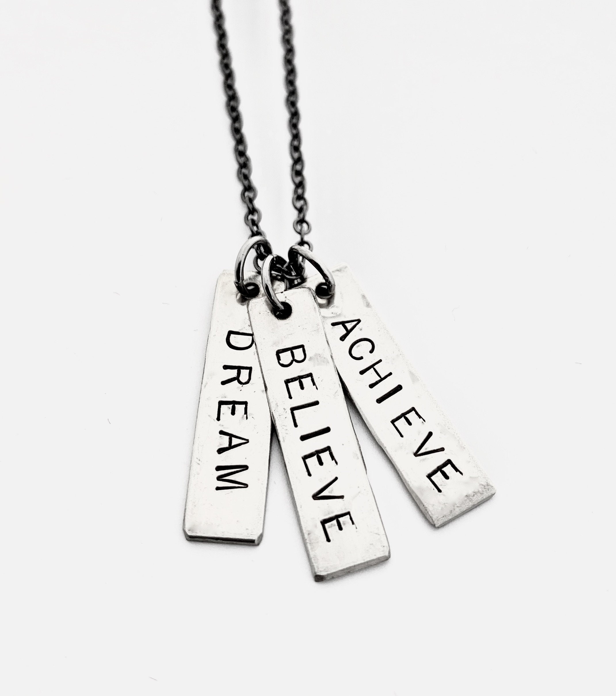 DREAM BELIEVE ACHIEVE - Inspirational and Motivational Necklace on ...