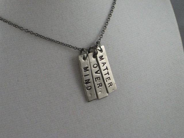 MIND OVER MATTER 3 Pendant Necklace- Motivational / Inspirational ...