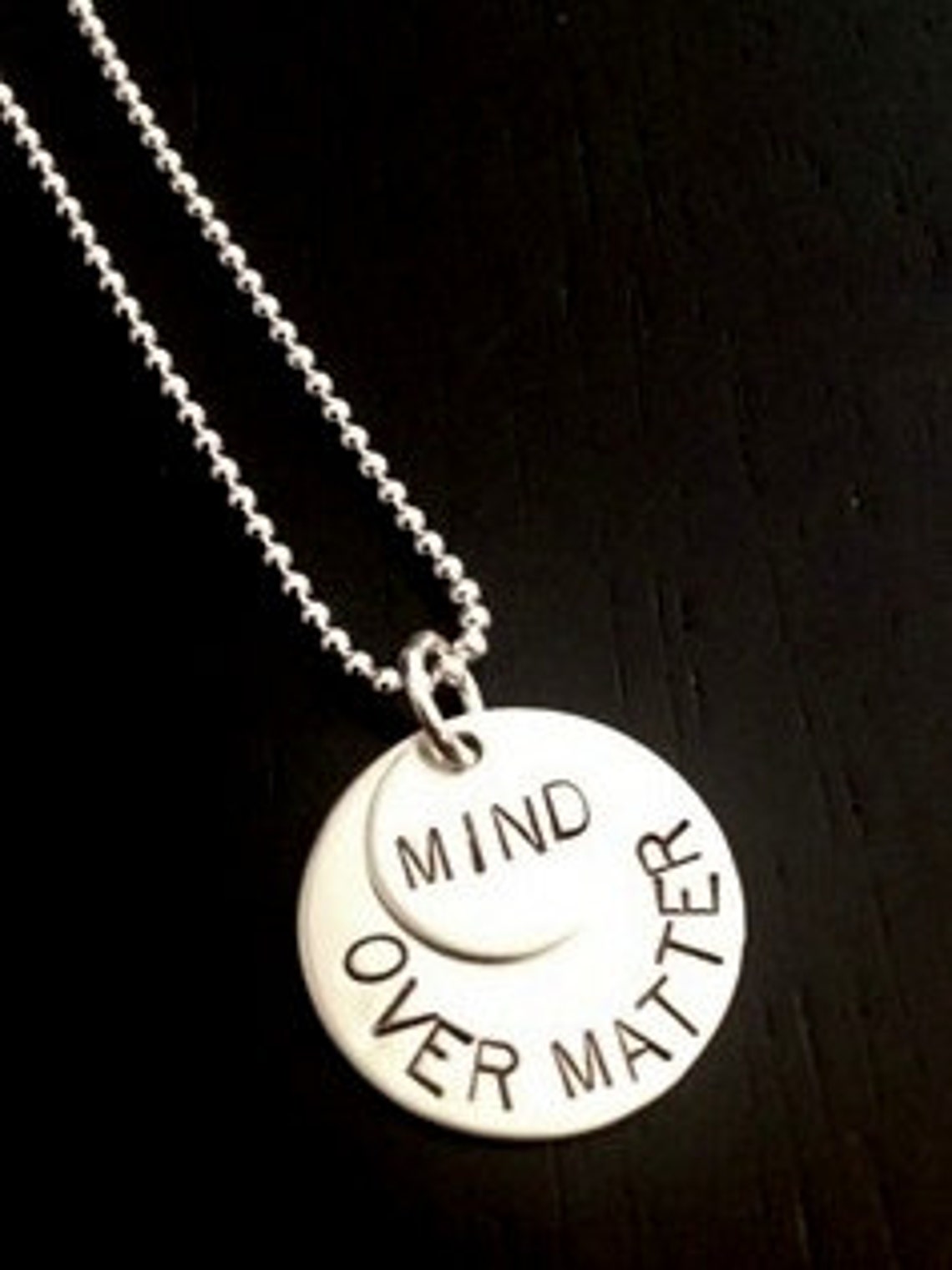 MIND OVER MATTER Sterling Silver Double Pendant Necklace - 16, 18 or 20 ...