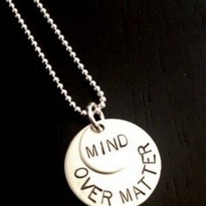MIND OVER MATTER Sterling Silver Double Pendant Necklace - 16, 18 or 20 ...