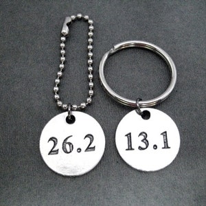 Distance, TRACK, RUN, XC or Runner Girl Round Pendant Key Chain / Bag ...