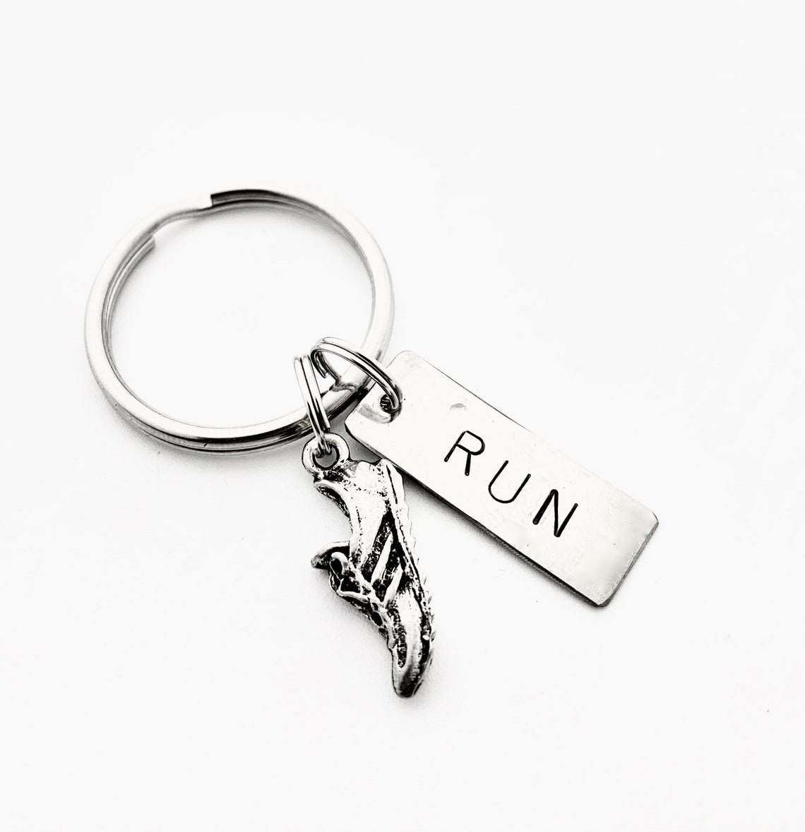 Run RUNNER Key Chain / Bag Tag Shoe Plus Large RUN Pendant - Etsy