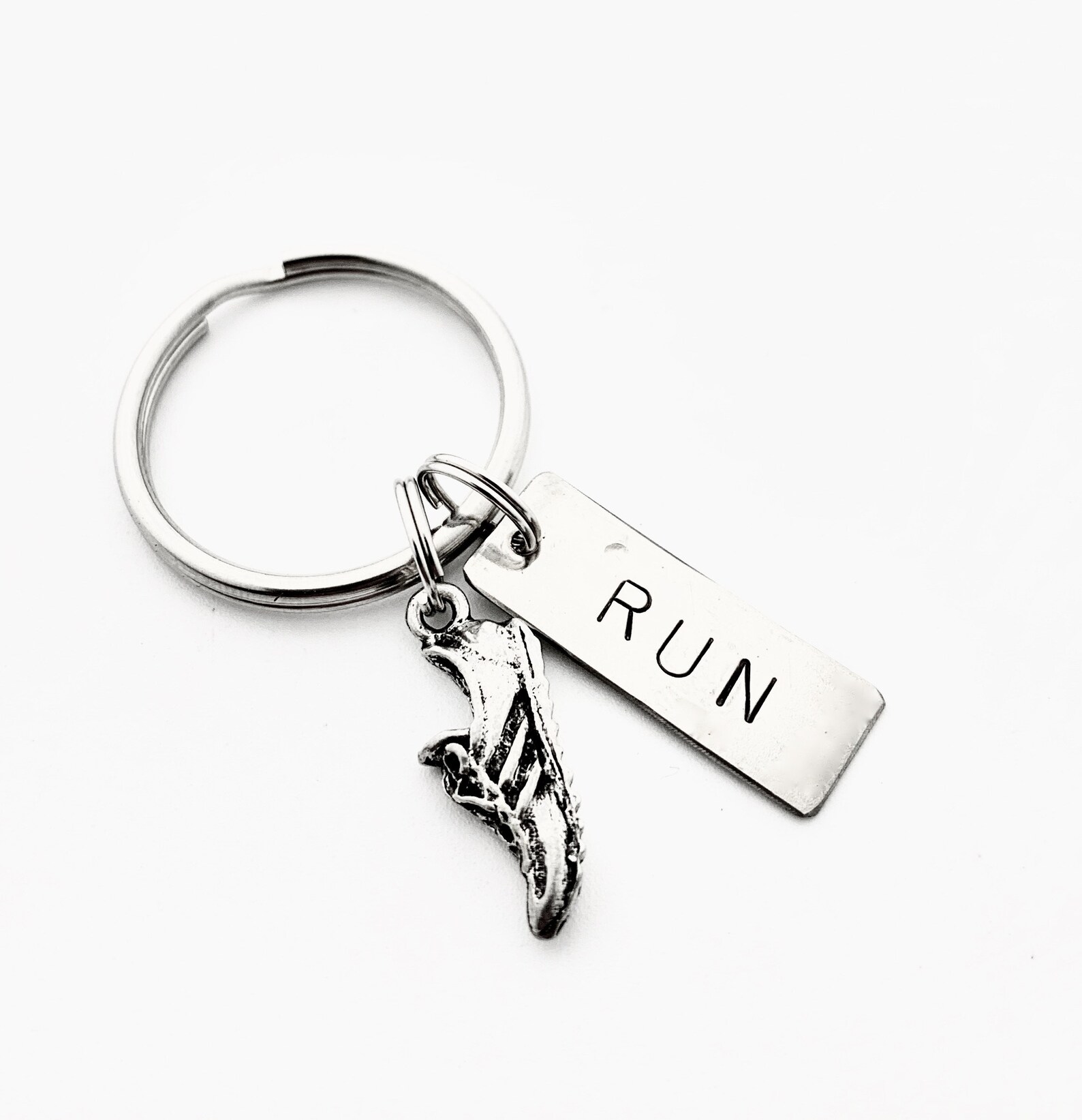 Run RUNNER Key Chain / Bag Tag - Shoe Plus Large RUN Pendant on Ball ...