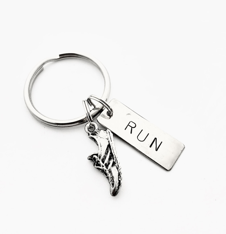 Run RUNNER Key Chain / Bag Tag - Shoe Plus Large RUN Pendant on Ball ...