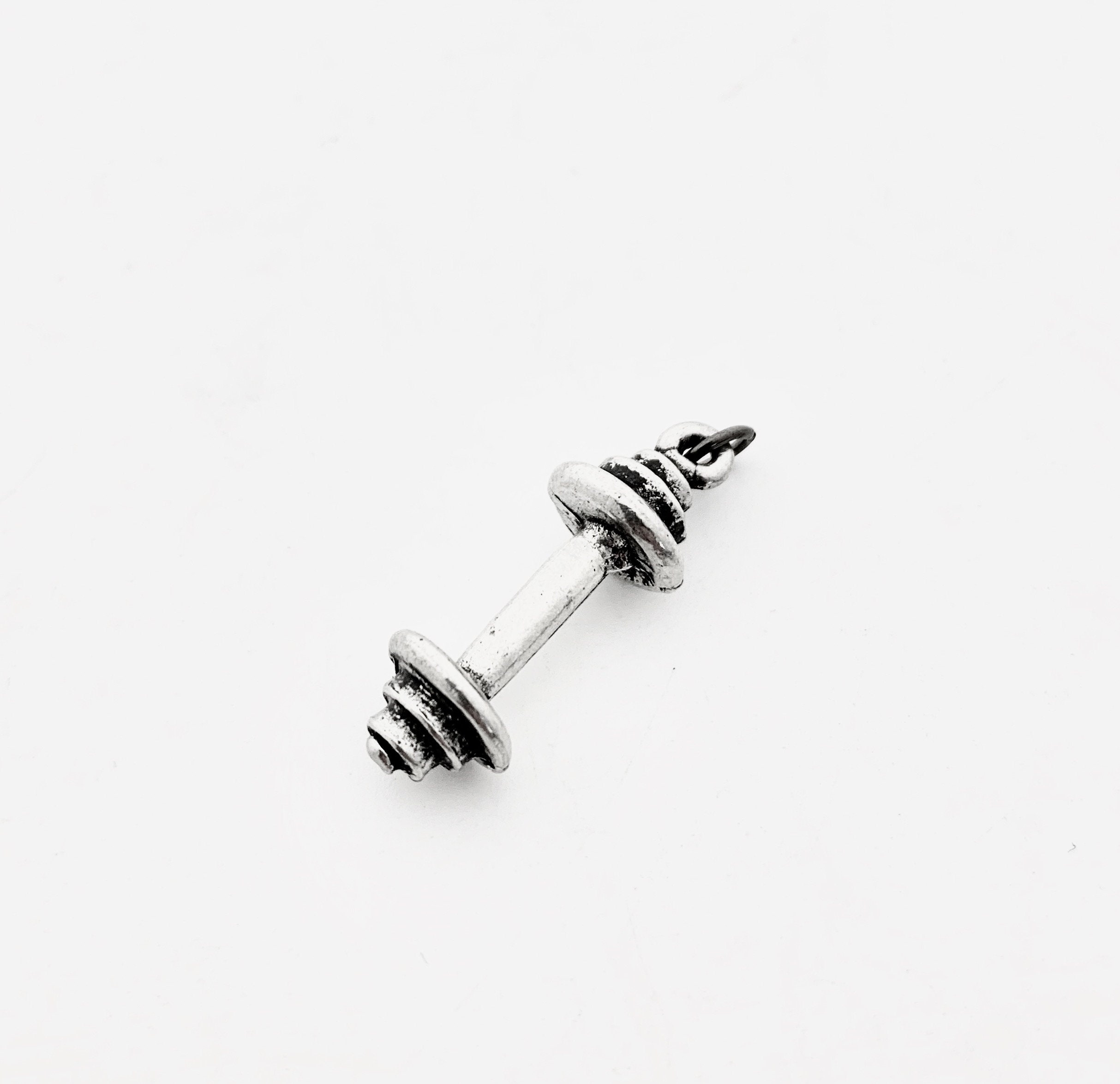 BARBELL CHARM - Add ONE (1) Barbell Charm to Your Necklace or Wrap ...