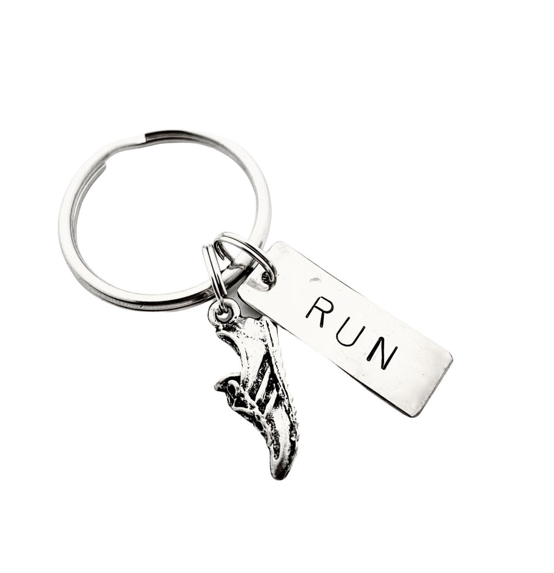 Run RUNNER Key Chain / Bag Tag - Shoe Plus Large RUN Pendant on Ball ...