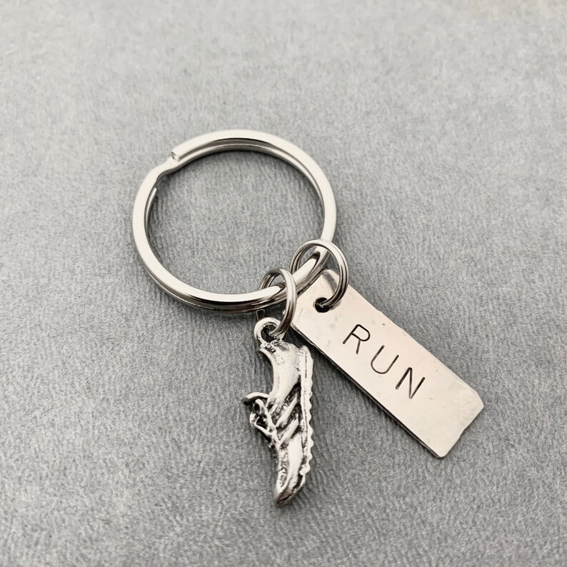 Run RUNNER Key Chain / Bag Tag - Shoe Plus Large RUN Pendant on Ball ...