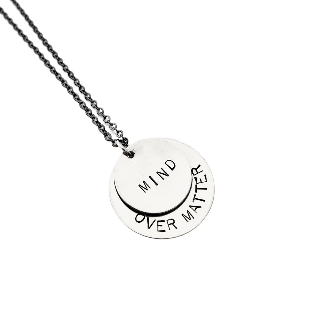MIND OVER MATTER Double Pendant Necklace - Inspirational / Motivational ...
