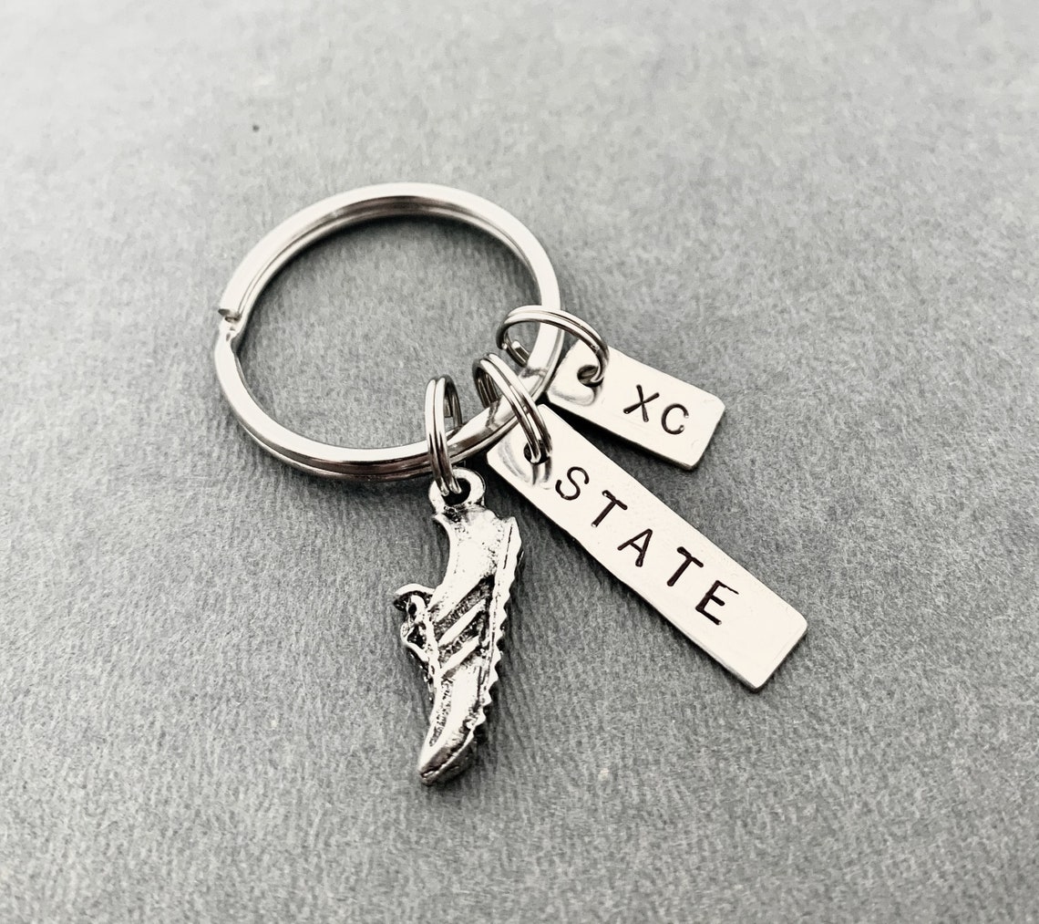 Run STATE XC Key Chain / Bag Tag Ball Chain or Key Ring | Etsy