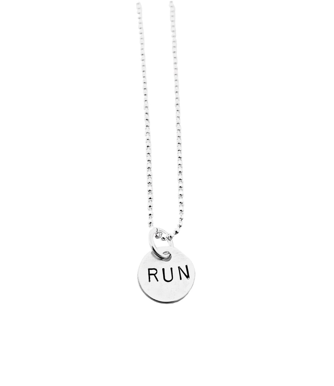 RUN - JUST RUN Sterling Silver Running Necklace - Hand Crafted Run ...