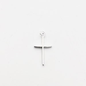 Sterling Silver CROSS Charm - Add on Charm - Etsy