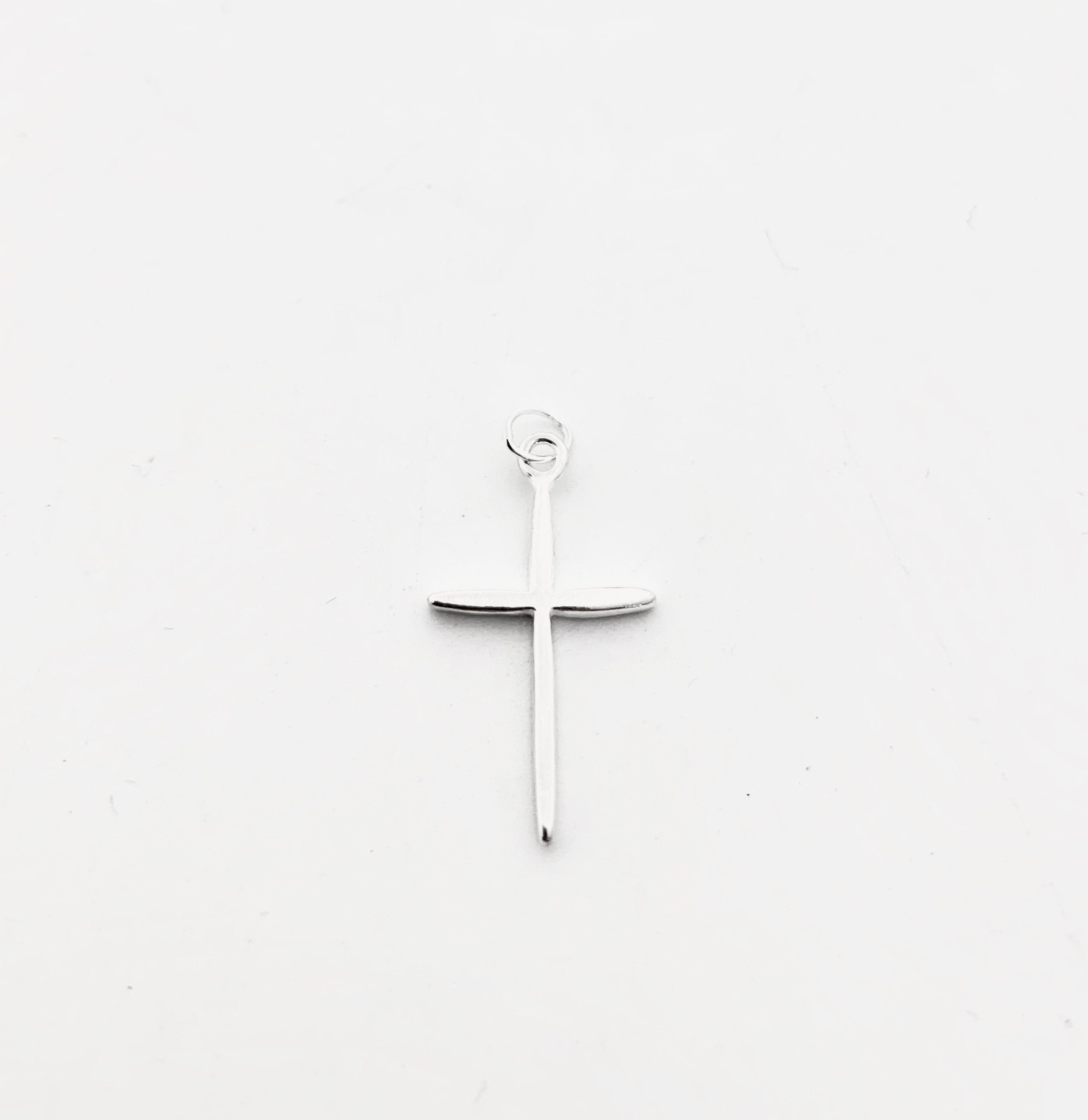Sterling Silver CROSS Charm Add on Charm - Etsy