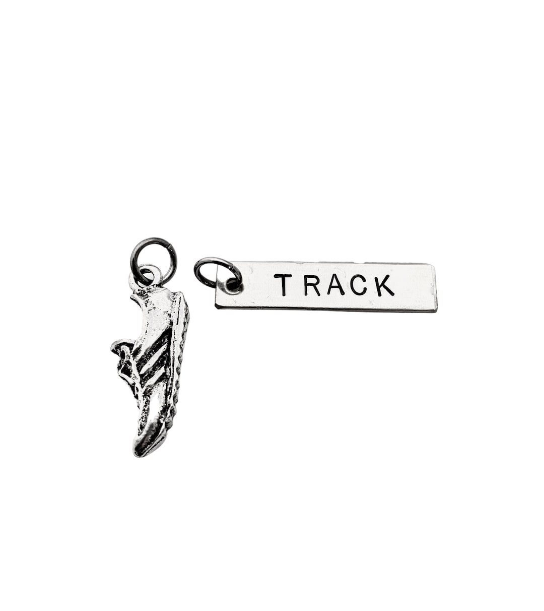 RUNNING SHOE TRACK Set - One (1) Pewter Running Shoe Charm Plus One (1 ...