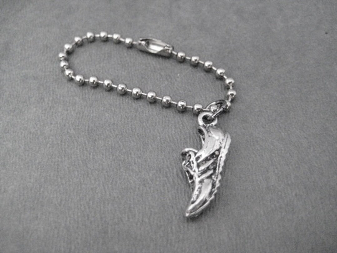 RUNNING SHOE Shoe Key Chain / Bag Tag - Choose 4 Inch Ball Chain or ...