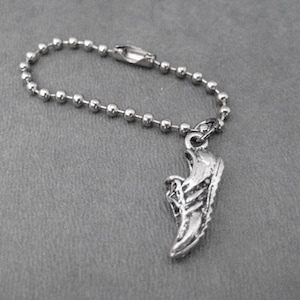 RUNNING SHOE Shoe Key Chain / Bag Tag - Choose 4 Inch Ball Chain or ...