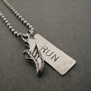 Run RUNNER Key Chain / Bag Tag - Shoe Plus Large RUN Pendant on Ball ...