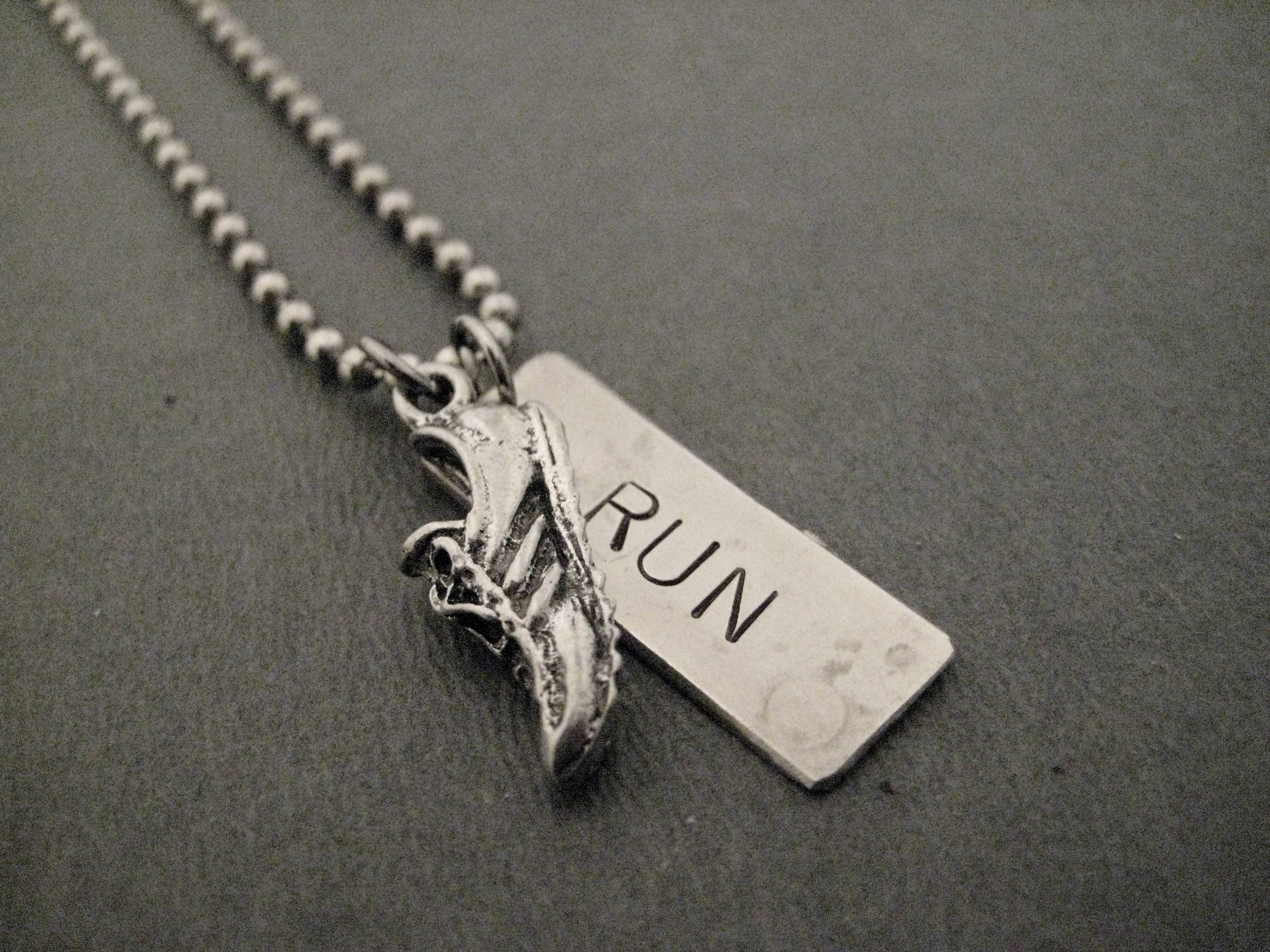 Run RUNNER Key Chain / Bag Tag - Shoe Plus Large RUN Pendant on Ball ...