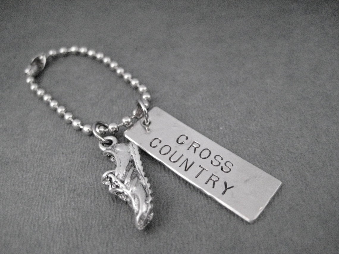 RUN CROSS COUNTRY Key Chain Ball Chain or Key Ring Shoe | Etsy