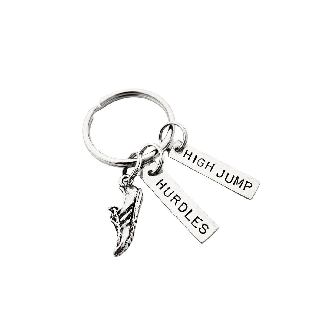 2 TRACK EVENTS Key Chain - Shoe, 1 Track Distance or Event Pendant PLUS ...