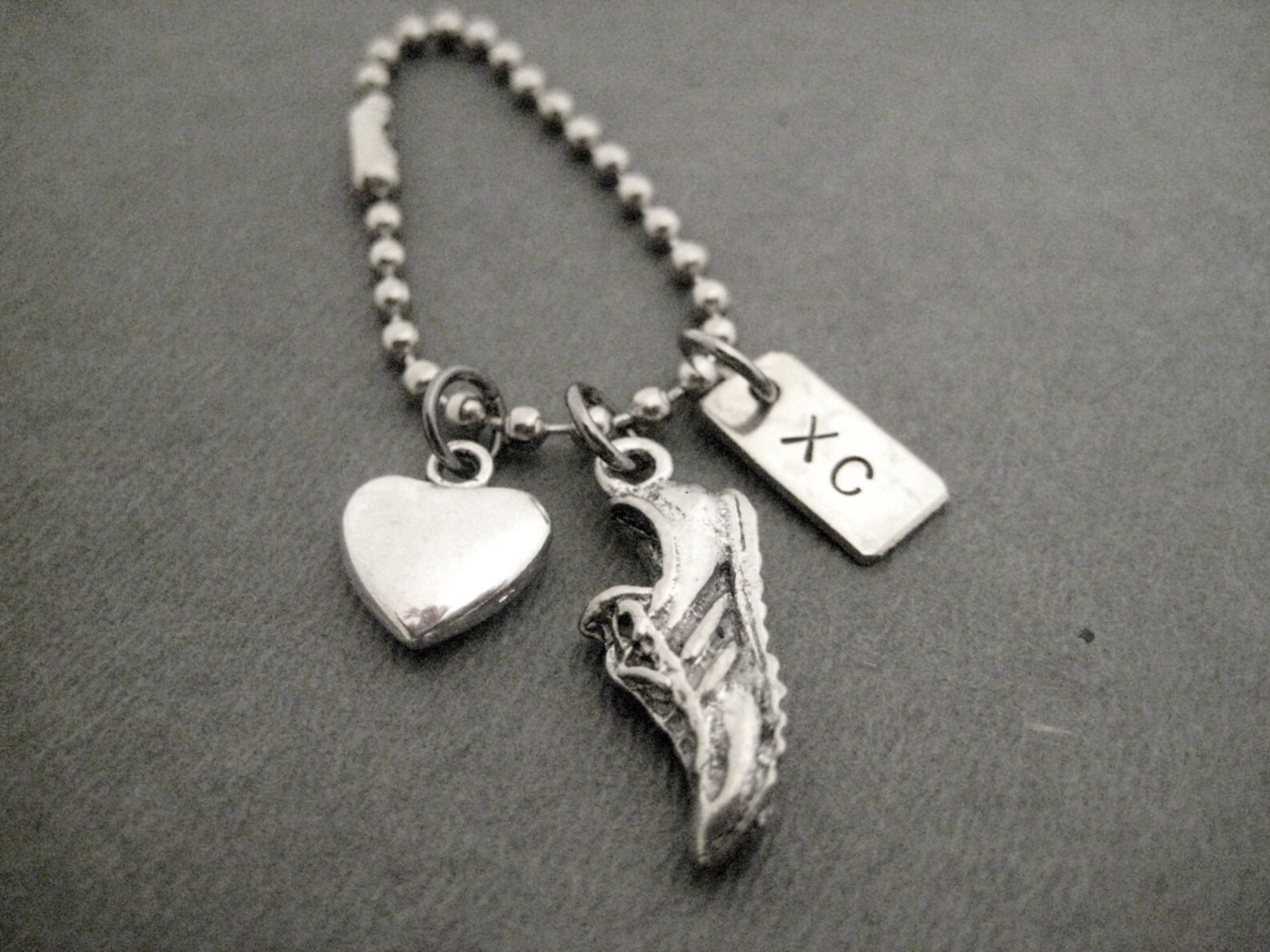 Love to Run XC Cross Country Key Chain / Bag Tag Ball Chain - Etsy