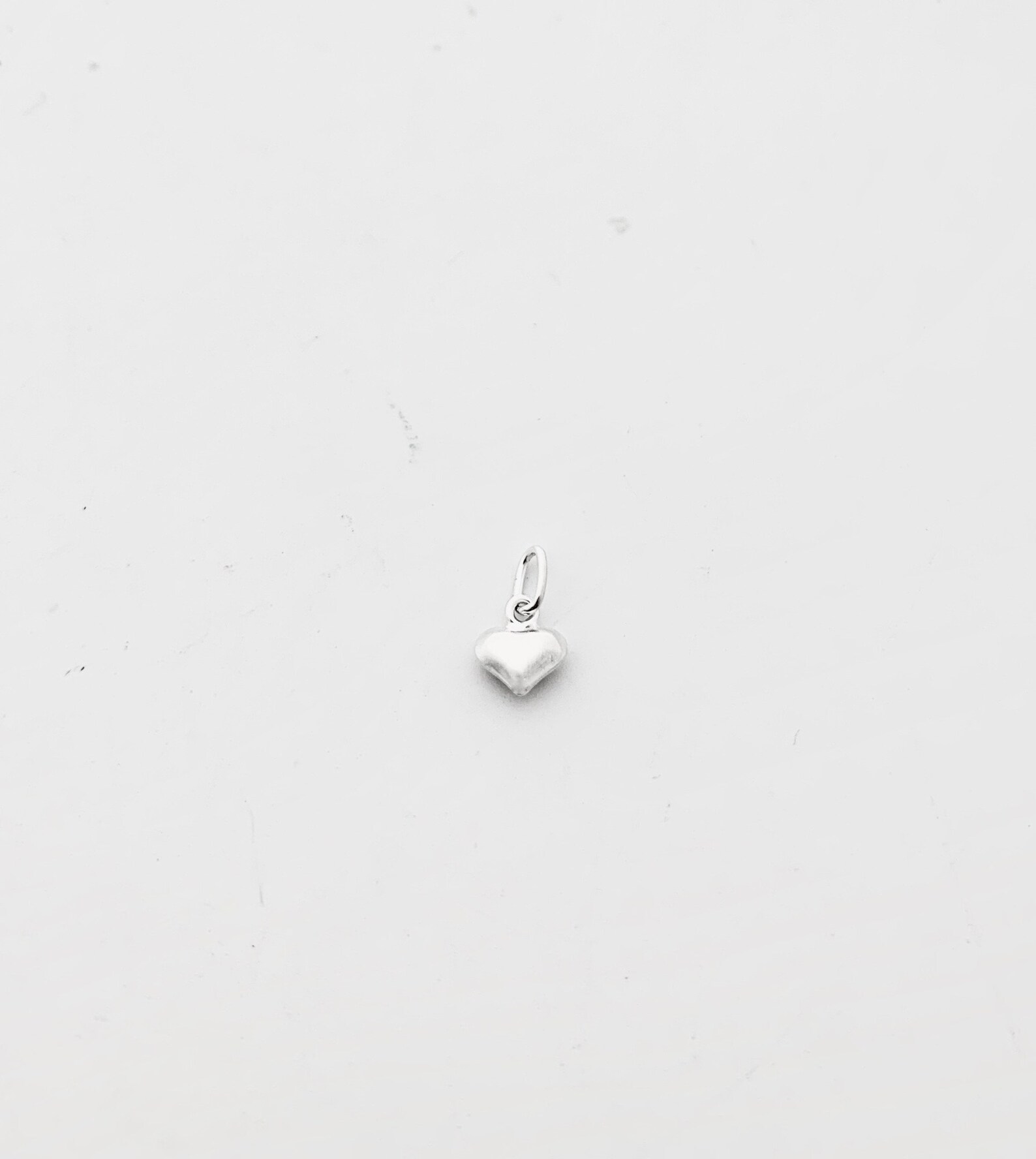 Sterling Silver PUFFED HEART 3D Charm - Tiny Heart Charm - Etsy
