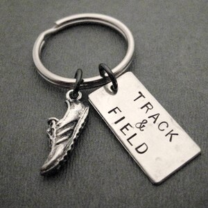 TRACK & FIELD Key Chain / Bag Tag - Ball Chain or Key Ring - Track Key ...