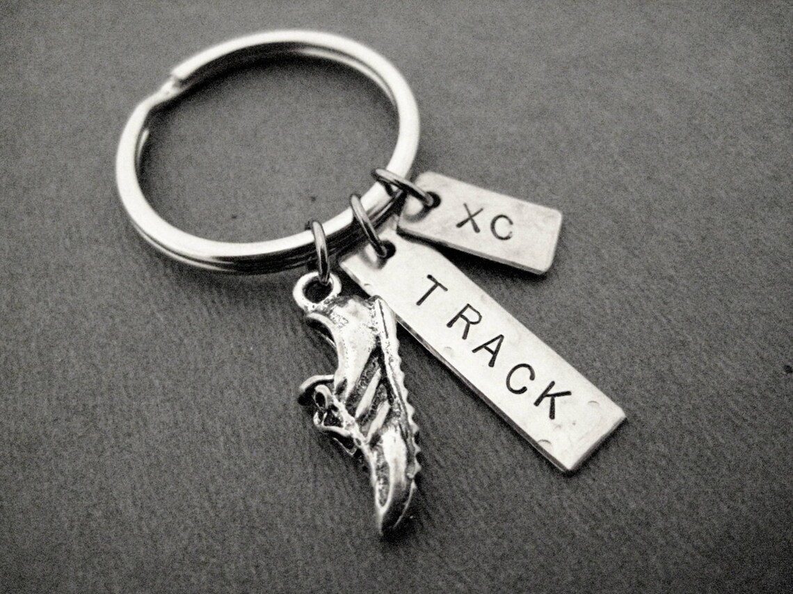 Run TRACK XC Key Chain / Bag Tag Ball Chain or Key Ring | Etsy